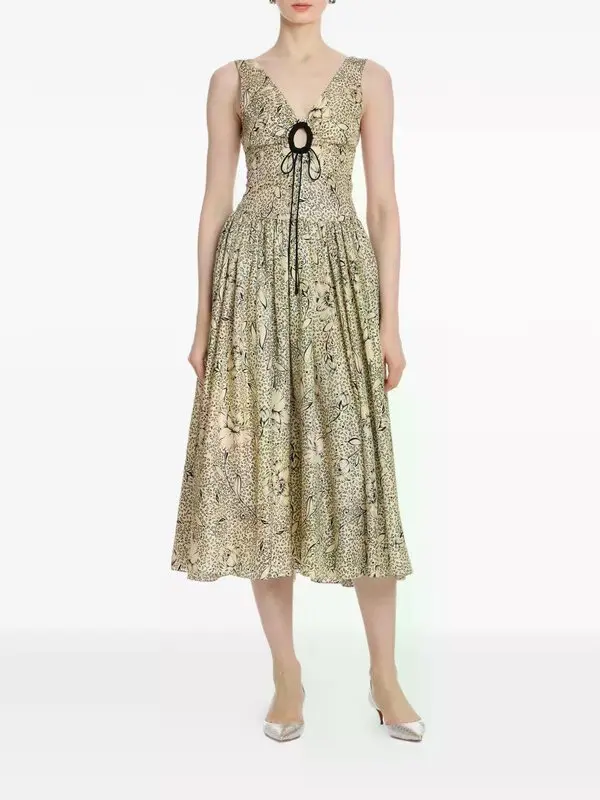 MARKARIAN Penelope Floral-print Midi Dress