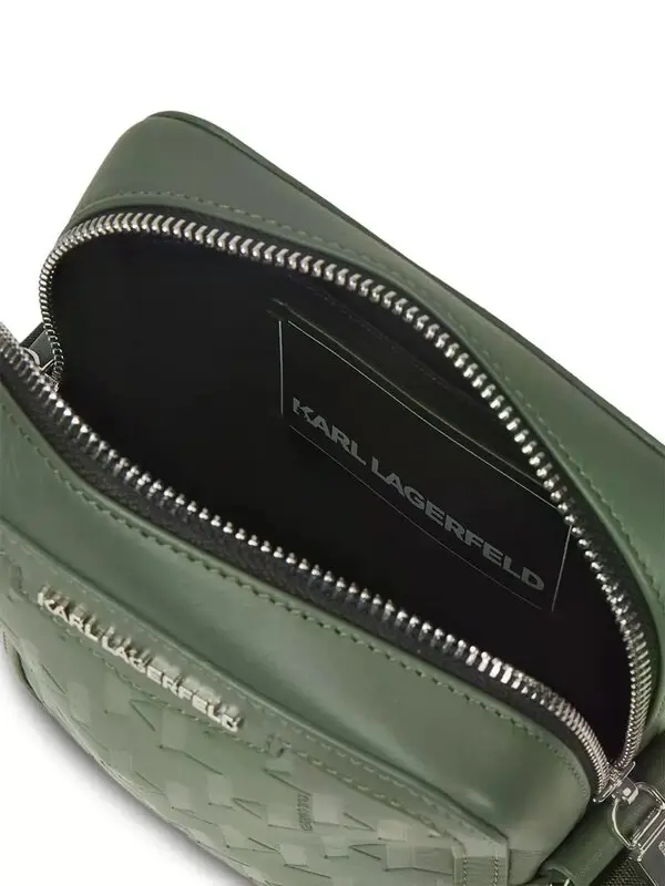 Karl Lagerfeld K/loom Leather Messenger Bag