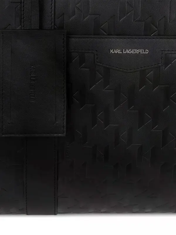 Karl Lagerfeld K/loom Leather Duffle Bag