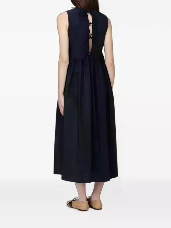 MEIMEIJ Navy Cotton Midi Dress