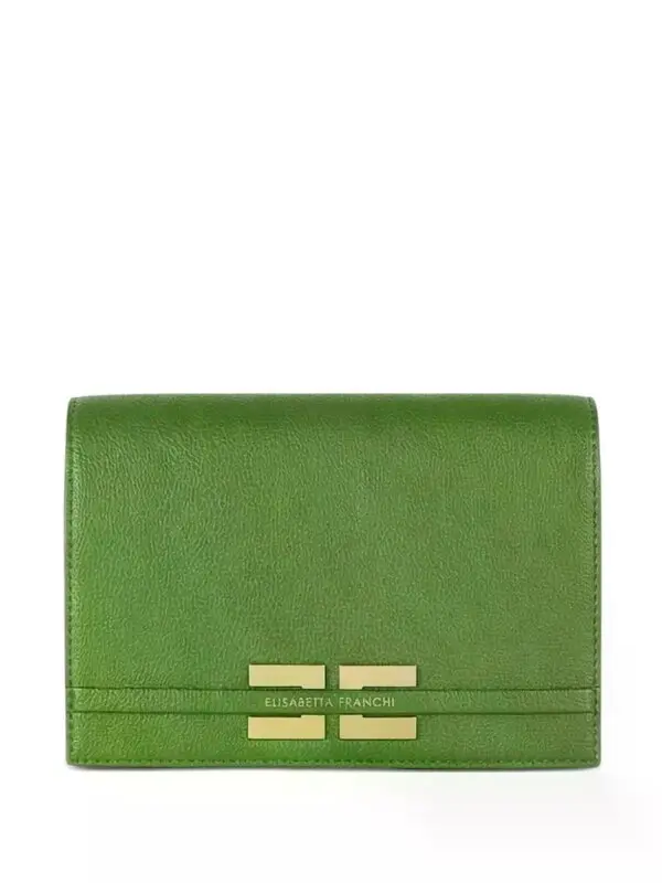 Elisabetta Franchi Logo Plaque Shoulder Bag - Green