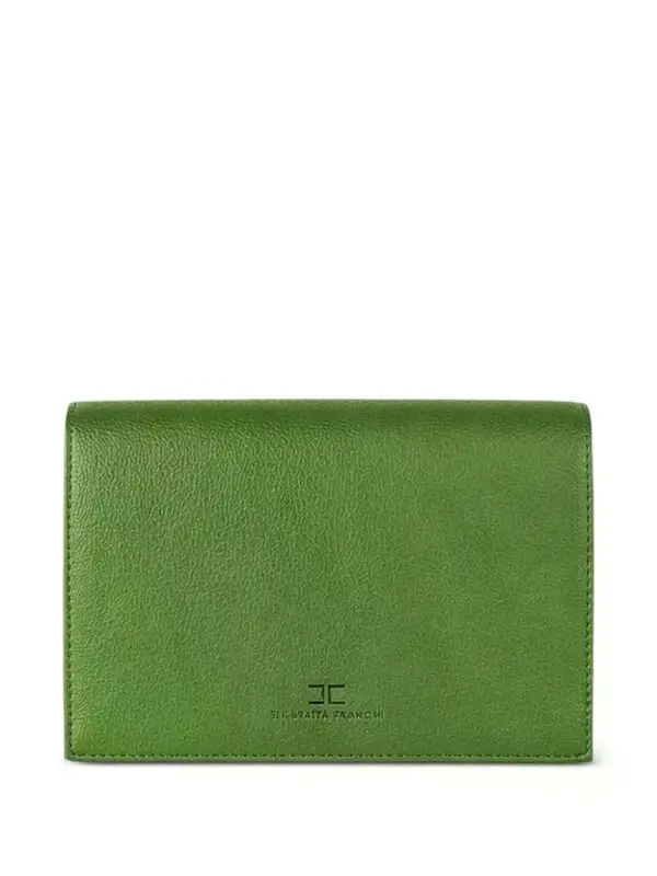 Elisabetta Franchi Logo Plaque Shoulder Bag - Green