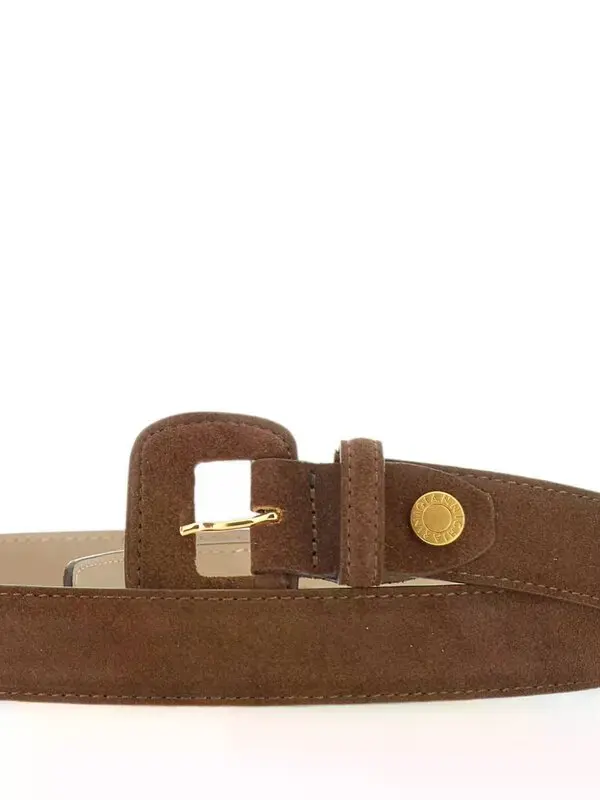 GIANNI CHIARINI Suede Belt With Gold-tone Hardware