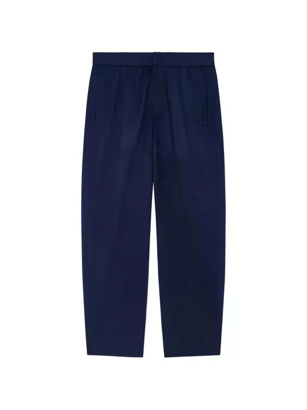Giorgio Armani Cashmere Double Jersey Flat-front Trousers - Blue