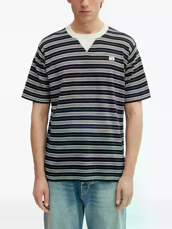 WALES BONNER Song Horizontal-striped T-shirt - Blue