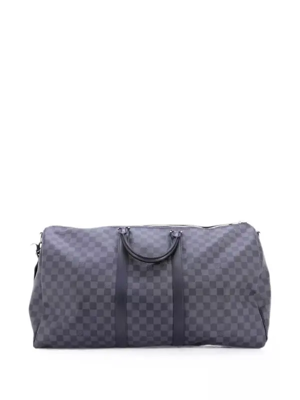 LOUIS VUITTON Keepall Bandouliere Damier Graphite 55 Travel Bag