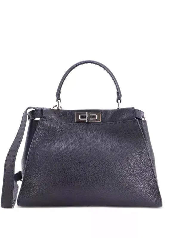 Fendi Selleria Peekaboo Satchel - Black