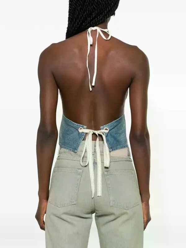 R13 Halterneck Backless Top