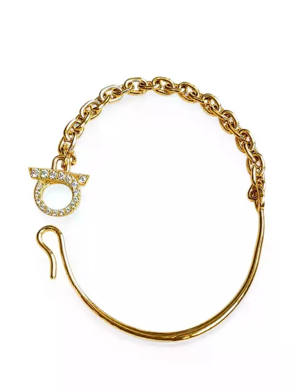 FERRAGAMO Gancini Crystal-embellished Bracelet