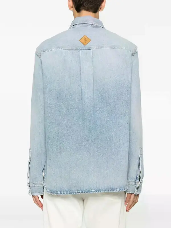 HAIKURE Matt Logo-patch Denim Shirt Jacket