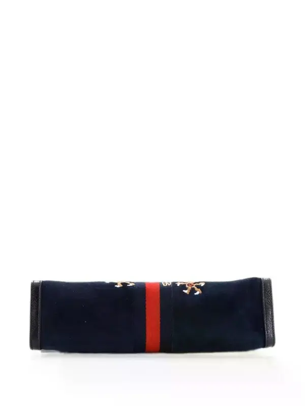 Gucci Ophidia Chain Embroidered Suede Medium Shoulder Bag