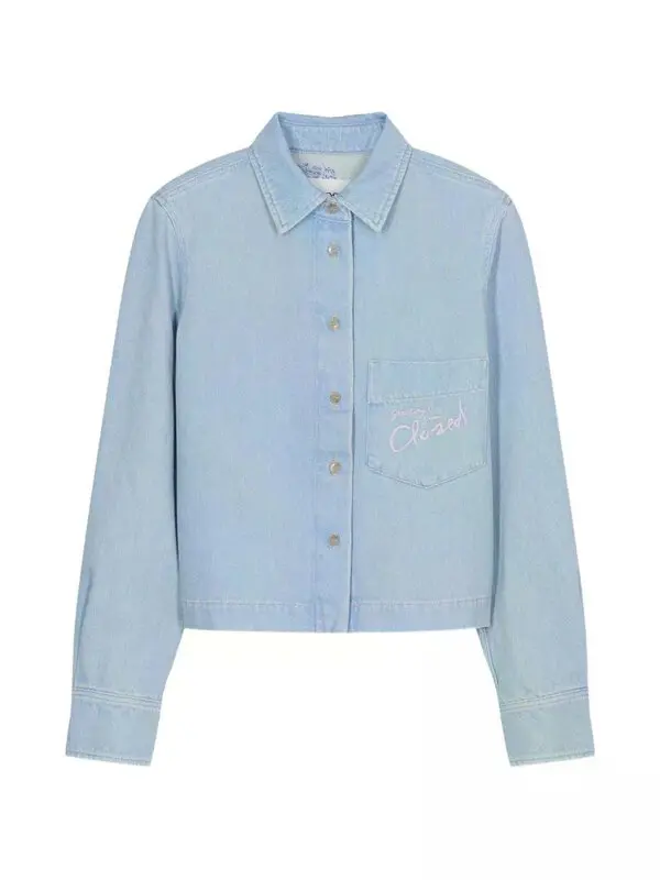 Closed Embroidered Motif Denim Shirt
