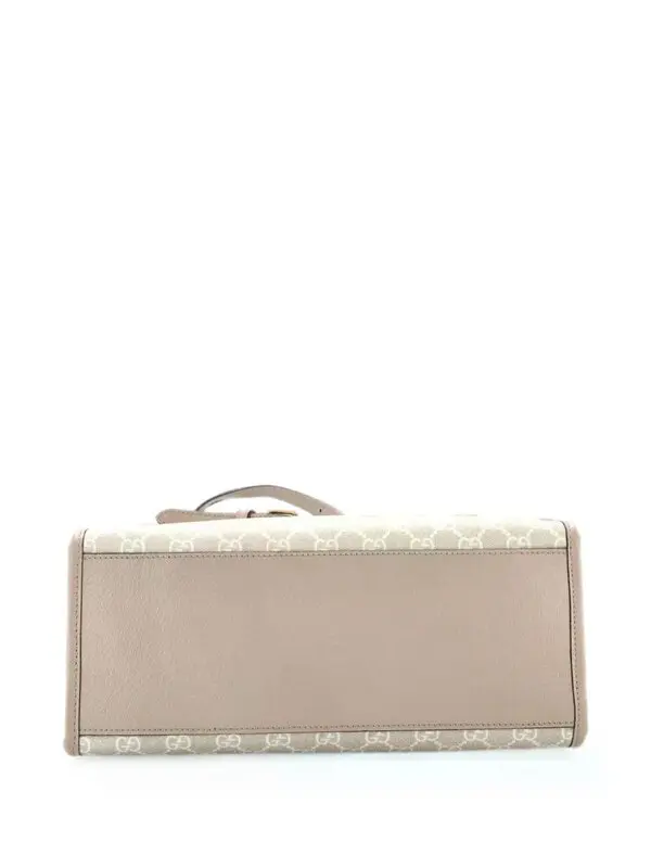 Gucci Interlocking G Tote Gg Coated Canvas And Leather Small Satchel