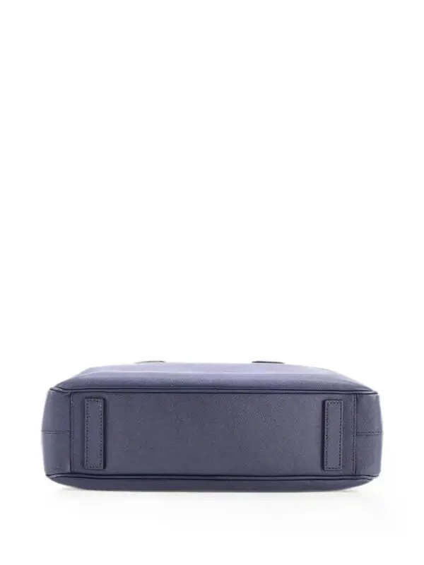 Prada Saffiano Leather Zip Around Briefcase
