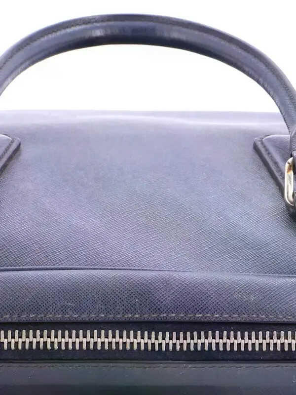 Prada Saffiano Leather Zip Around Briefcase