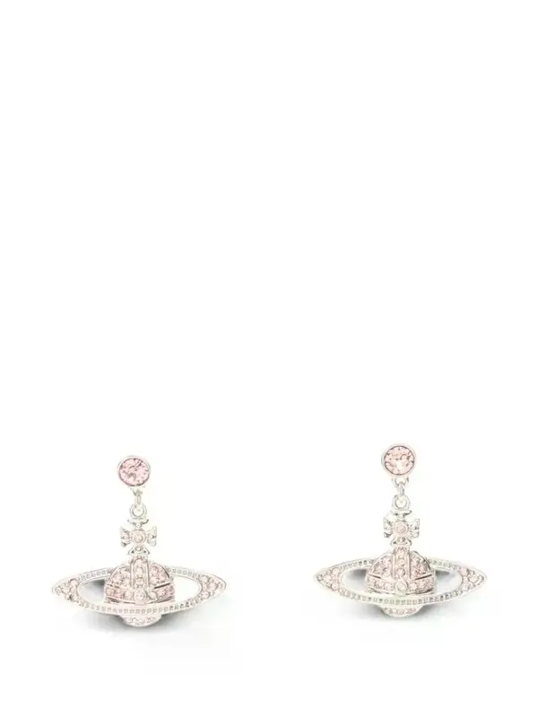VIVIENNE WESTWOOD Tone Orb Motif Rhinestone Embellishment Drop Earrings