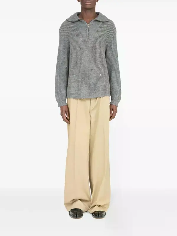 MAISON MARGIELA Distressed Shetland Sweater - Grey