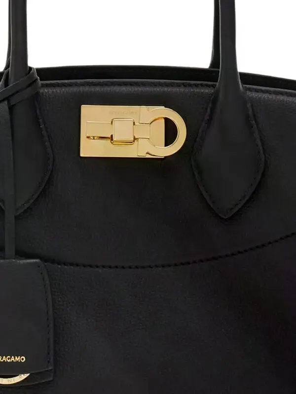 FERRAGAMO Gancini Leather Shoulder Bag