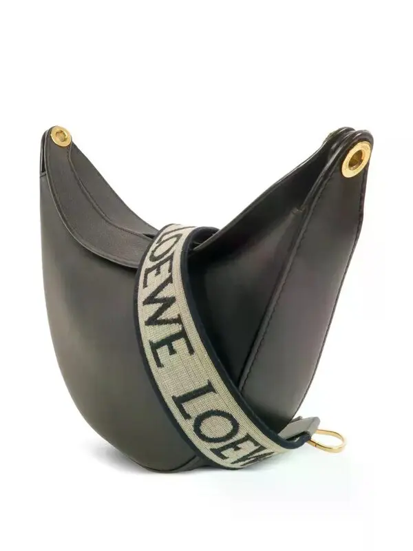 Loewe Luna Leather Shoulder Bag - Black