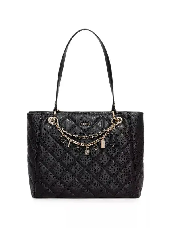 Guess Libby Quilted Tote Bag - Black