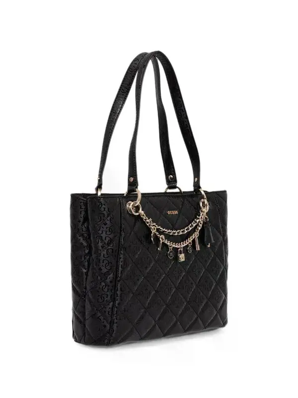 Guess Libby Quilted Tote Bag - Black