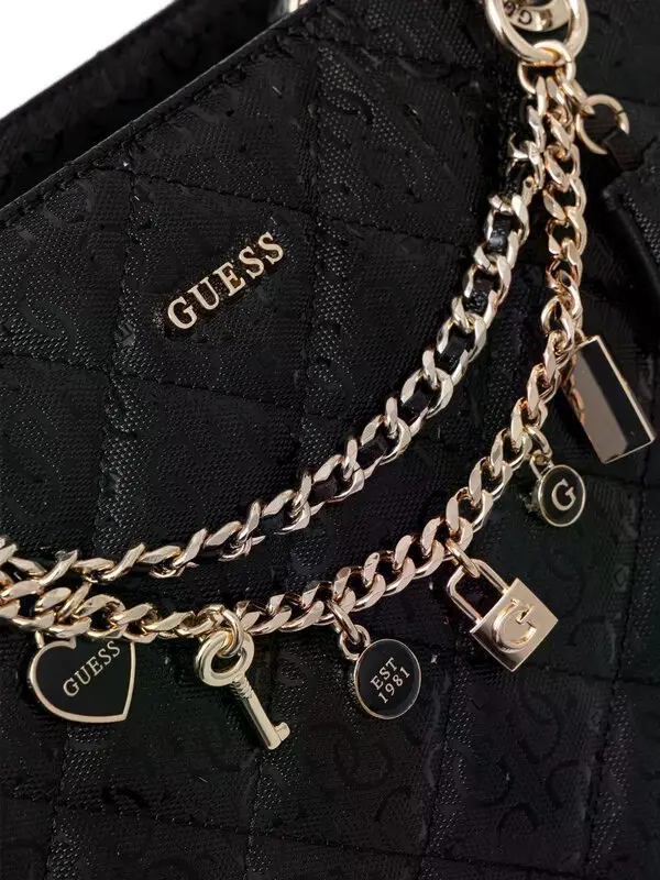 Guess Libby Quilted Tote Bag - Black