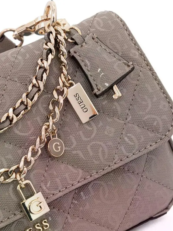 Guess Libby Quilted Shoulder Bag - Neutrals