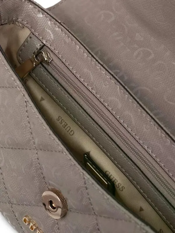 Guess Libby Quilted Shoulder Bag - Neutrals