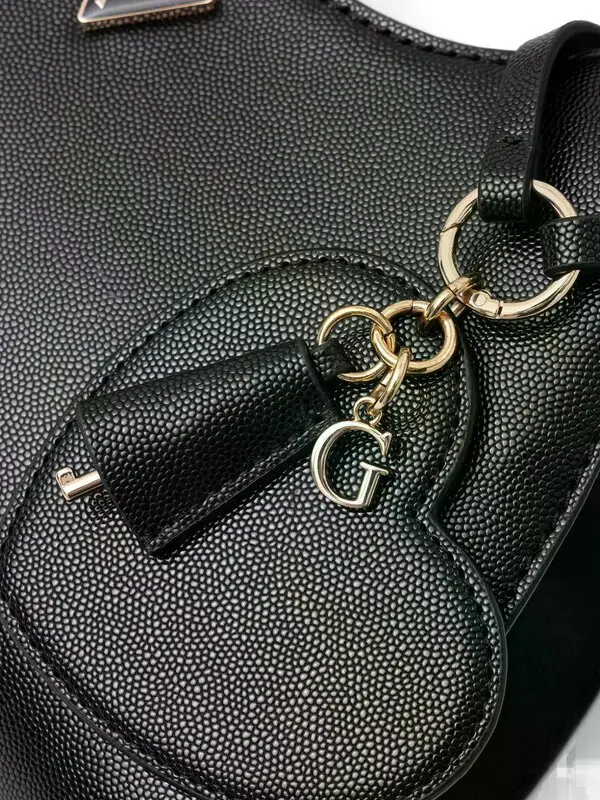 Guess Isobel Logo-plaque Shoulder Bag - Black