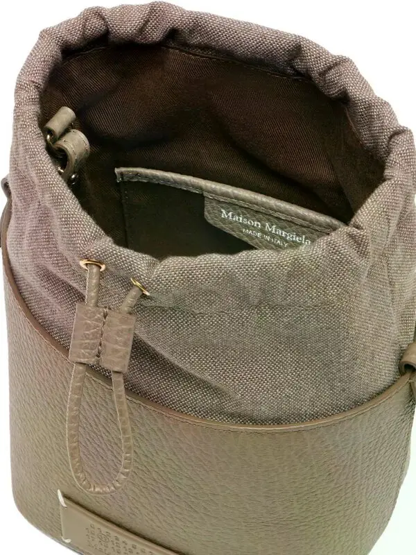 MAISON MARGIELA 5ac Grainy Leather Bucket Bag