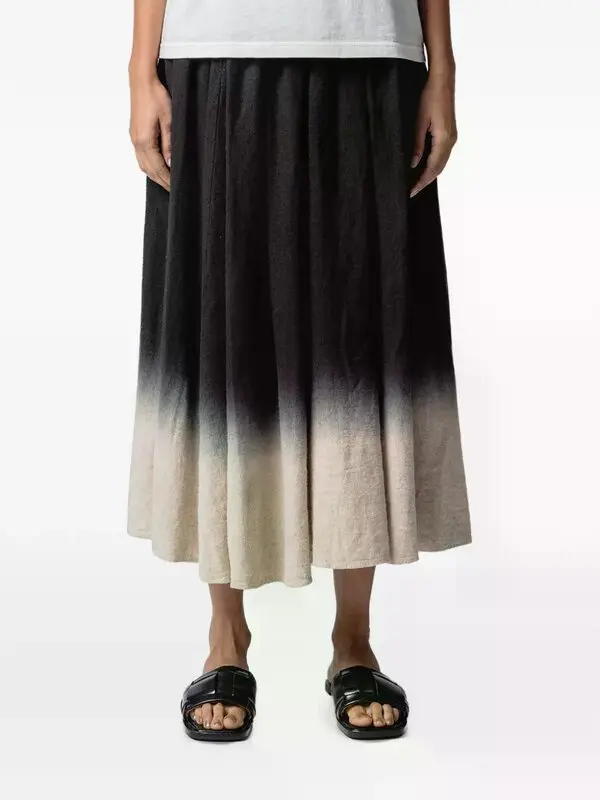 MULLER OF YOSHIOKUBO Ombre Effect Midi Skirt - Black