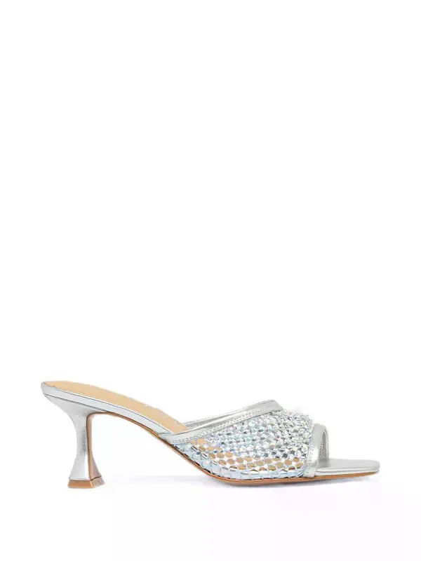 Guess Crystal-embellished Mesh Sandals - Silver