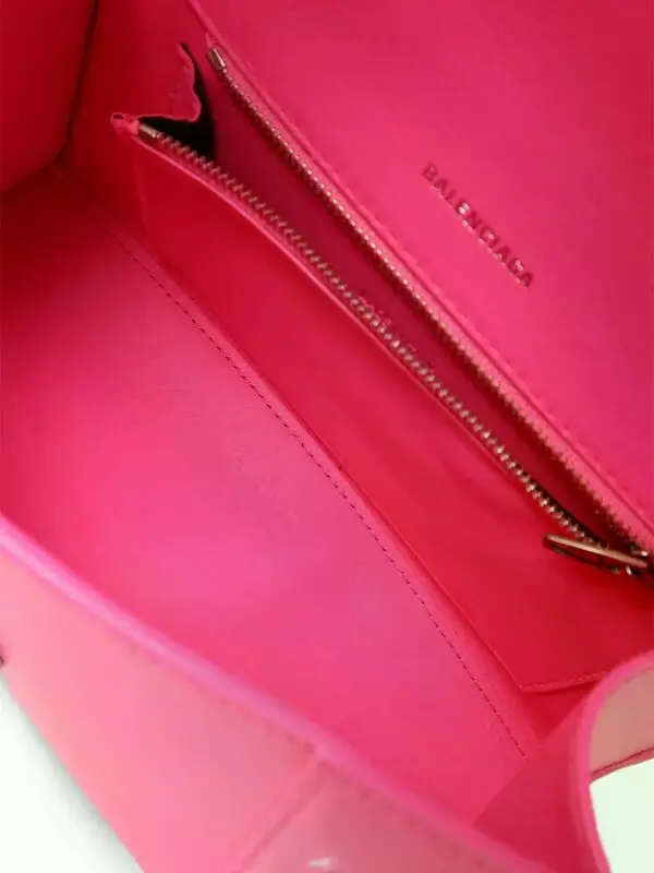 Balenciaga Hourglass Leather Tote Bag - Pink