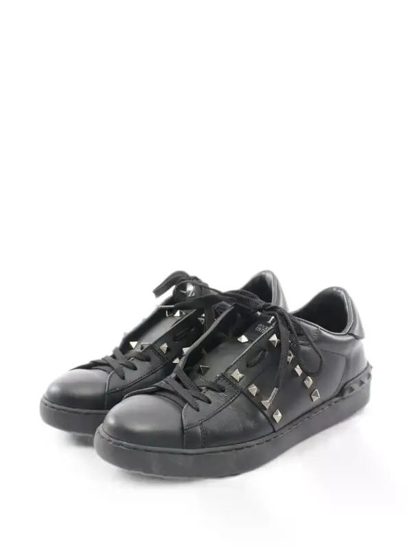 Valentino Garavani Rockstud Untitled Leather Sneakers - Black