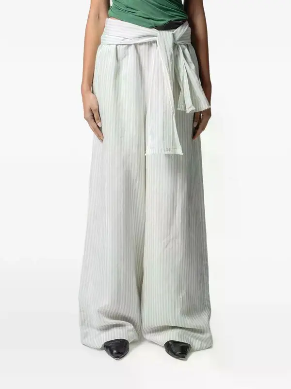 MULLER OF YOSHIOKUBO Striped Palazzo Pants