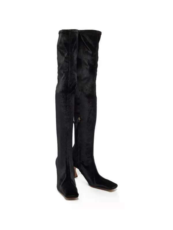 MANUDIECI Velvet Over-the-knee Boots
