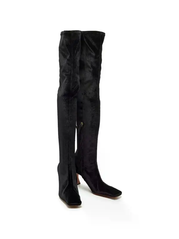 MANUDIECI Velvet Over-the-knee Boots