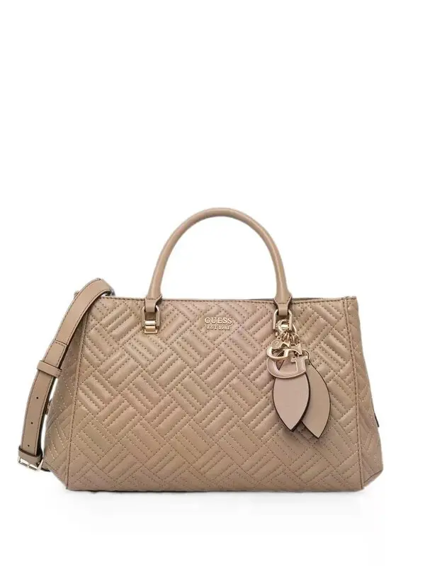 Guess Sally Quilted Logo-charm Tote Bag