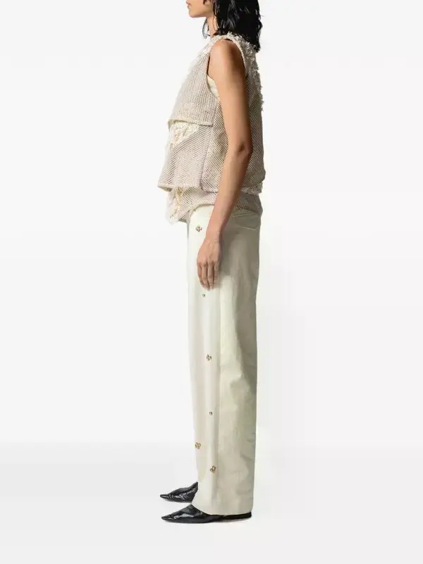 MULLER OF YOSHIOKUBO Asymmetrical Layered Mesh Top