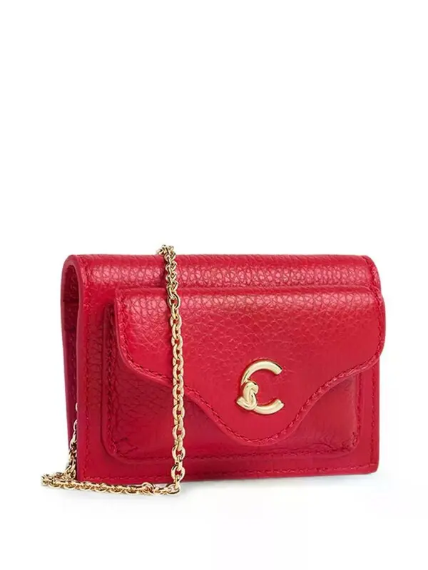 COCCINELLE Small C-me Leather Chain-strap Card Holder