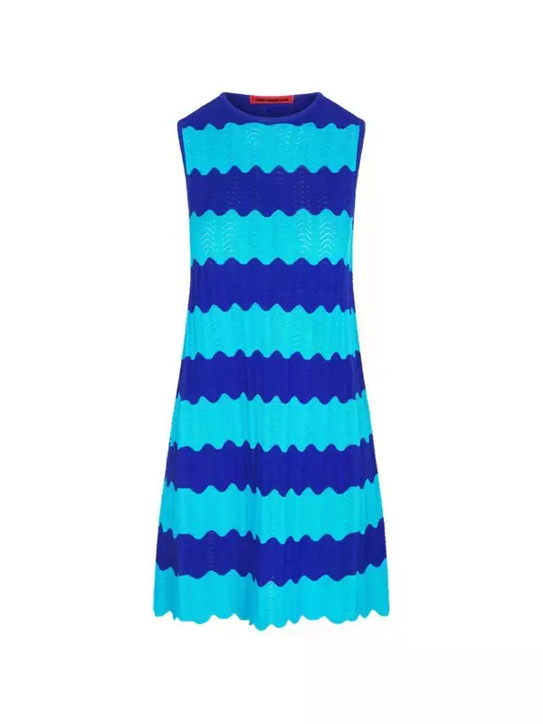 SIMONMILLER Moji Wave-stripe Knit Dress - Blue