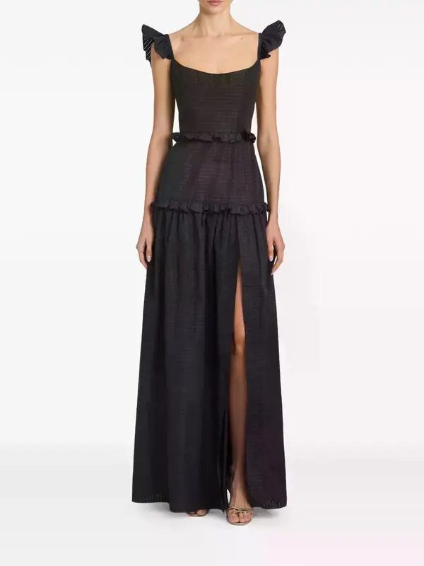 MARKARIAN Alanna Ruffle-tiered Maxi Dress