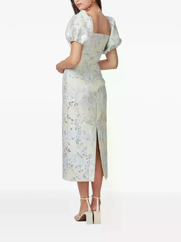 MARKARIAN Yvette Puff-sleeve Midi Dress