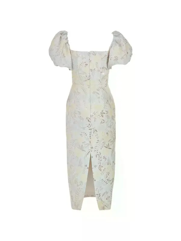 MARKARIAN Yvette Puff-sleeve Midi Dress
