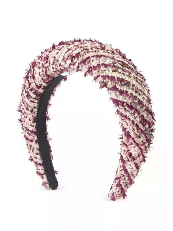 MAISON MICHEL Miwa Tweed-effect Headband - Neutrals