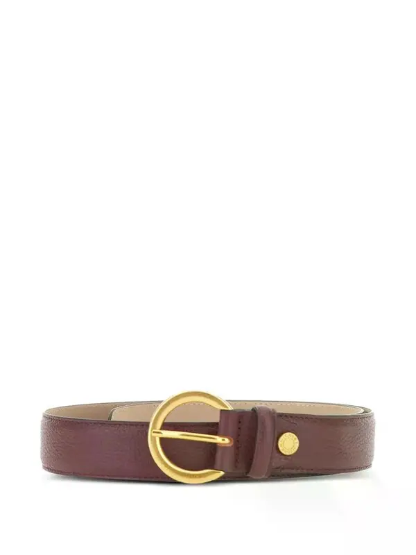 GIANNI CHIARINI Logo Engraved Leather Belt - Red