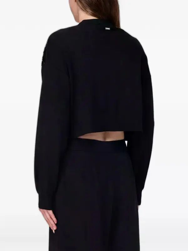 Emporio Armani Sequin-embellished Crew Neck Sweater