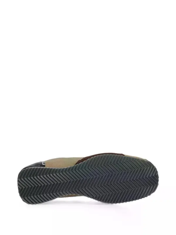 WALES BONNER Paris Contrast-stitch Leather-panelled Sneakers - Neutrals