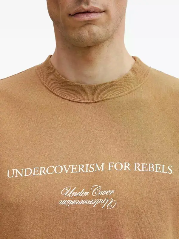 Undercover Slogan-print Raw-edge T-shirt