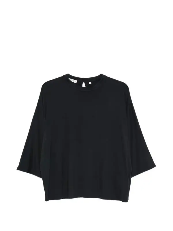 Marc O'polo Keyhole Detail Wide-sleeve T-shirt - Blue